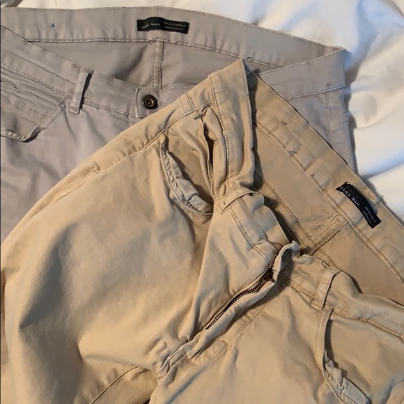 Zara | Pants | Zara Man Pants Gray And Khaki | Poshmark